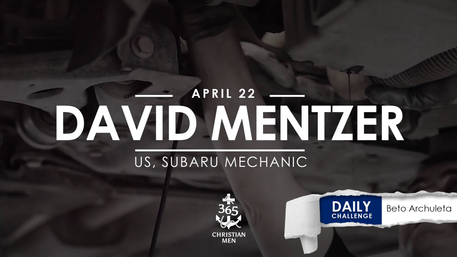 David Mentzer, US, Subaru Mechanic | 365 Christian Men